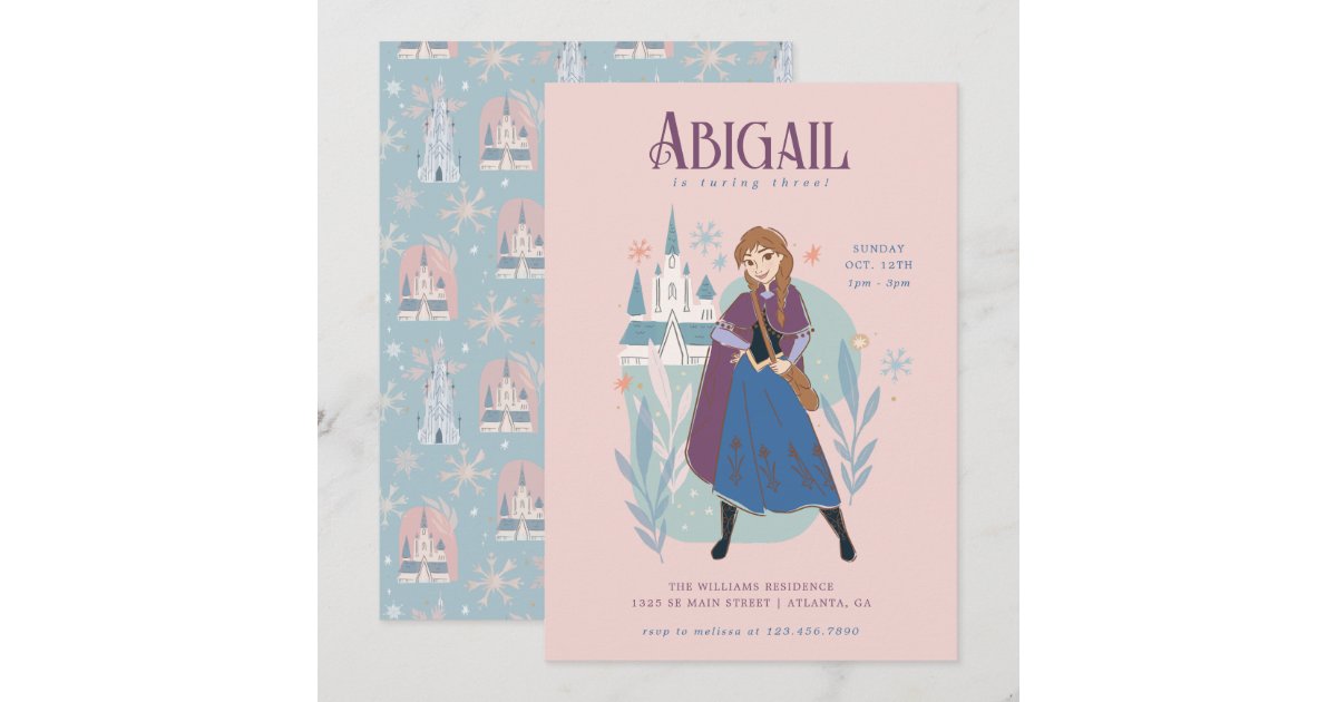 Disney's Frozen | Anna Girl's Birthday Invitation | Zazzle