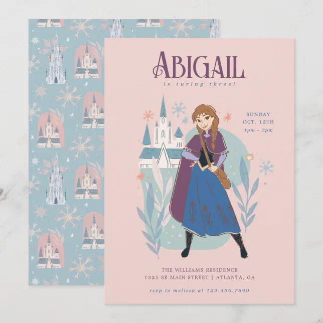 Disney's Frozen | Anna Girl's Birthday Invitation | Zazzle