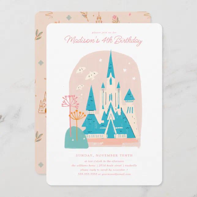 Disney's Frozen Arendelle Castle Girls Birthday Invitation | Zazzle