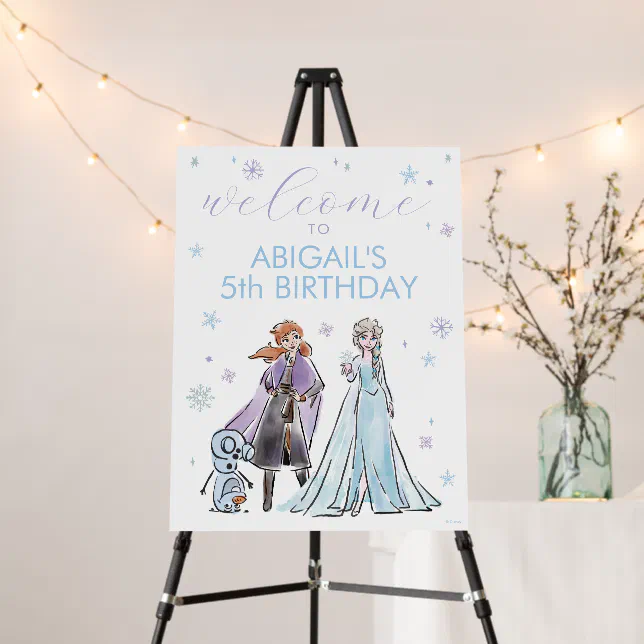 Disney's Frozen Birthday Welcome Foam Board | Zazzle