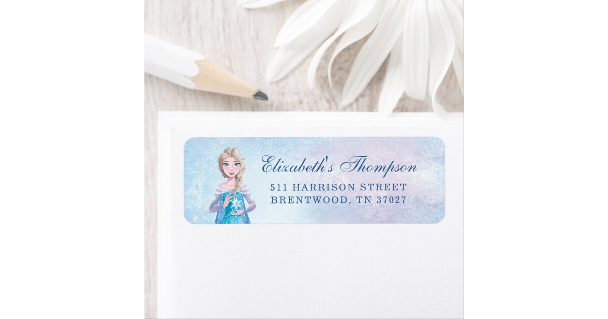 Disney's Frozen Elsa Birthday Label | Zazzle