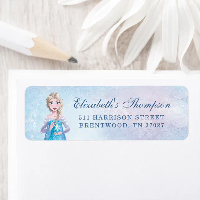 Disney's Frozen Elsa Birthday Label | Zazzle