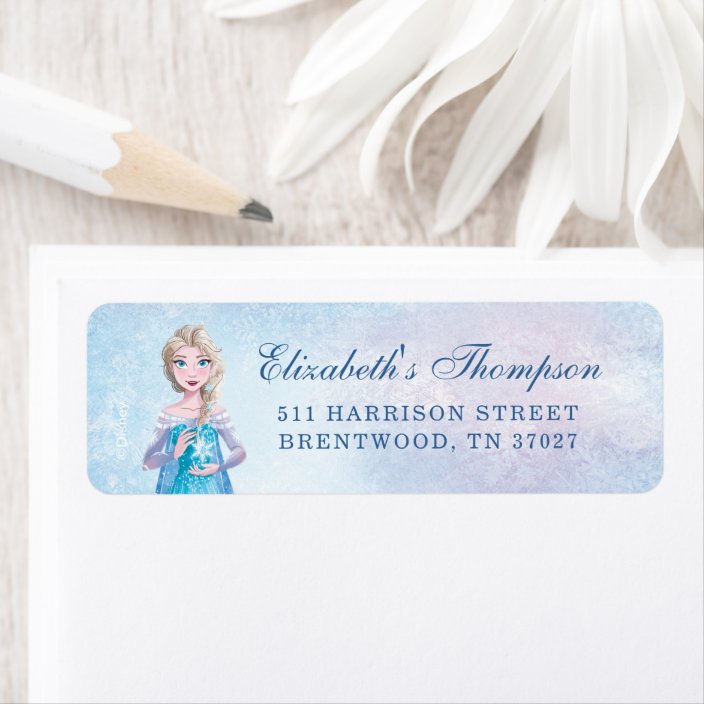 Disney's Frozen Elsa Birthday Label | Zazzle.com