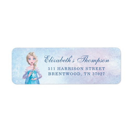 Disney's Frozen Elsa Birthday Label | Zazzle