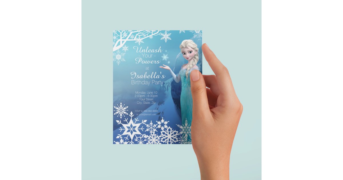 Disney's Frozen Elsa Birthday Party Invitation | Zazzle