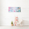 Disney's Frozen Elsa Floral Birthday Banner | Zazzle