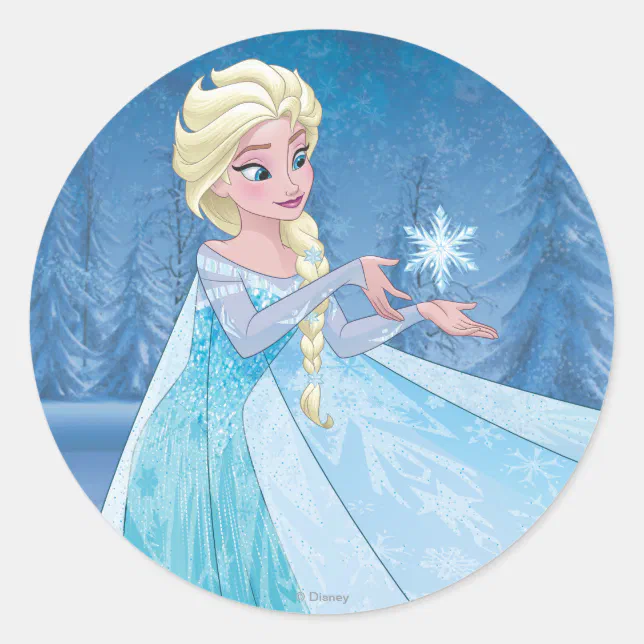 Disney's Frozen Elsa | Let it Go! Classic Round Sticker | Zazzle