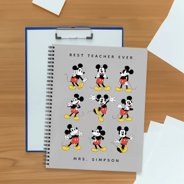 Disney's Mickey Mouse | Best Teacher Ever Notebook | Zazzle