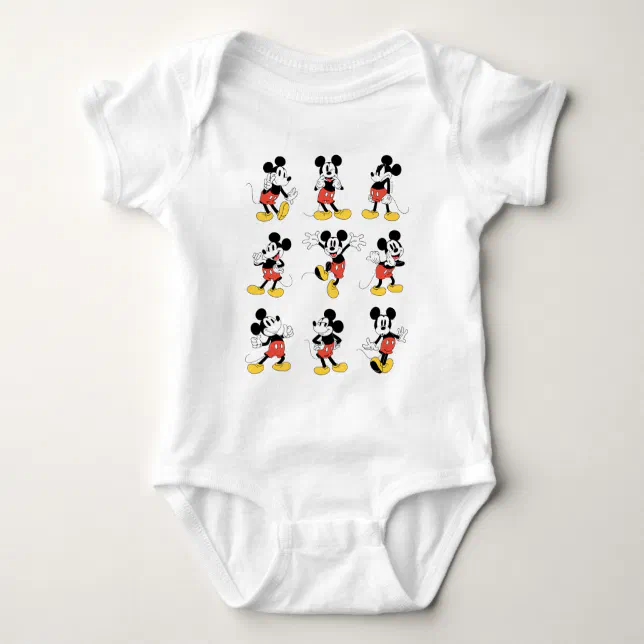 Disney's Mickey Mouse Emotions Baby Bodysuit | Zazzle