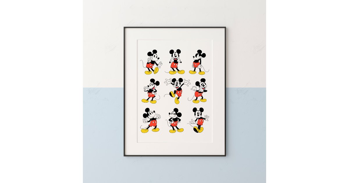 Disney's Mickey Mouse Emotions Poster | Zazzle
