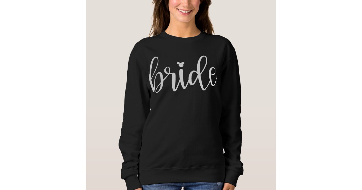 Disney's Minnie Mouse Bride Script Sweatshirt | Zazzle