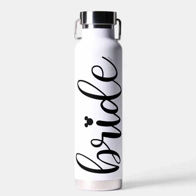 Disney's Minnie Mouse Bride Script Water Bottle | Zazzle