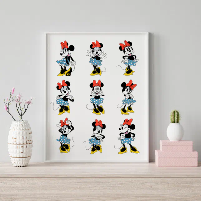 Disney's Minnie Mouse Emotions Poster | Zazzle