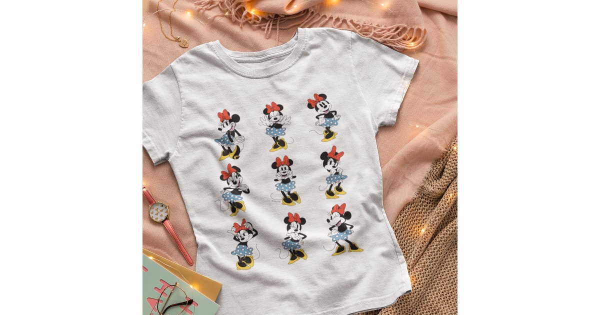 Disney's Minnie Mouse Emotions T-Shirt | Zazzle