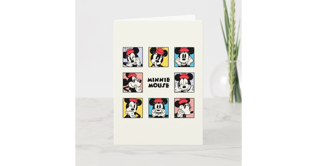Disney's Minnie Mouse Grid Card | Zazzle