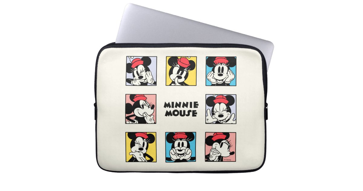 Disney's Minnie Mouse Grid Laptop Sleeve | Zazzle
