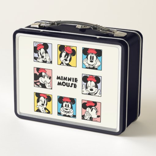Disney's Minnie Mouse Grid Metal Lunch Box | Zazzle