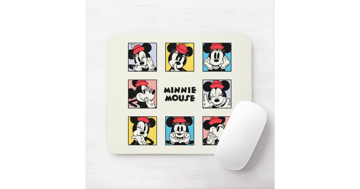 Disney's Minnie Mouse Grid Mouse Pad | Zazzle