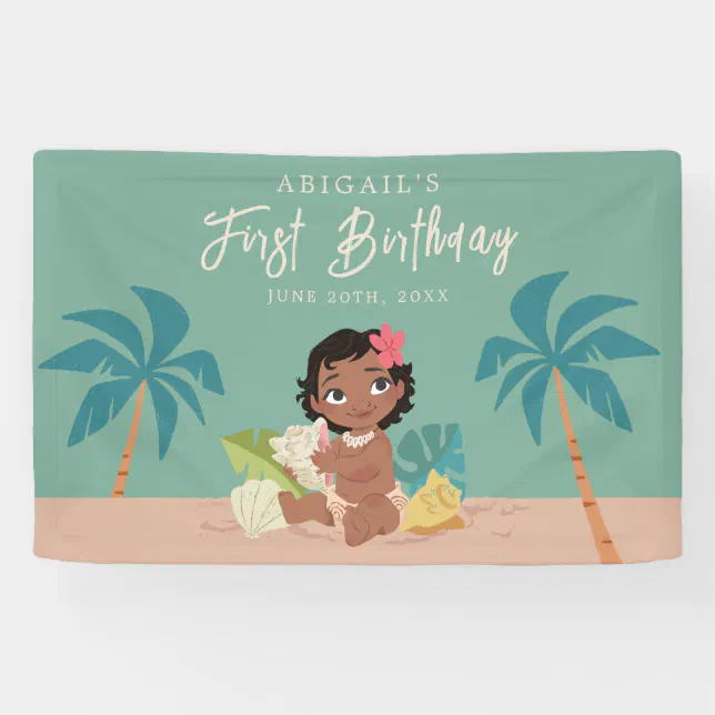 Disney's Moana Birthday Banner | Zazzle