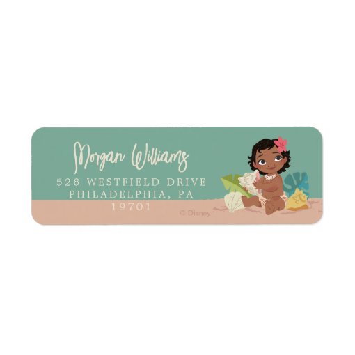 Disney's Moana Birthday Label | Zazzle