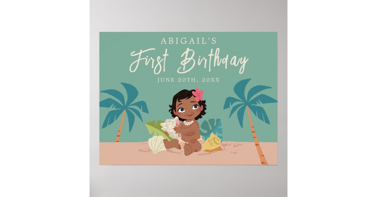 Disney's Moana Birthday Poster | Zazzle