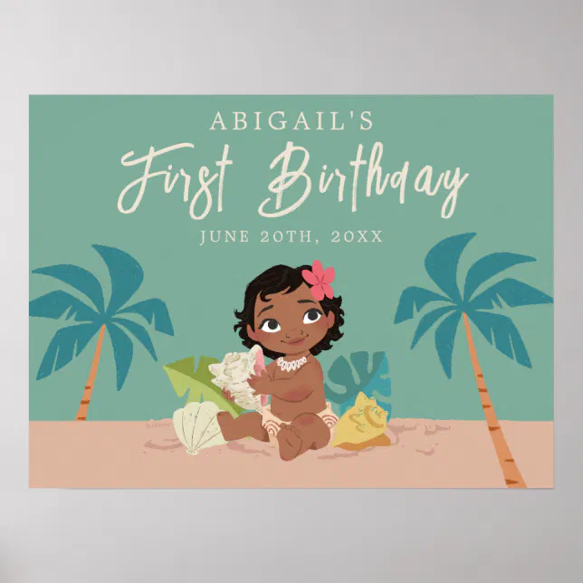 Disney's Moana Birthday Poster | Zazzle