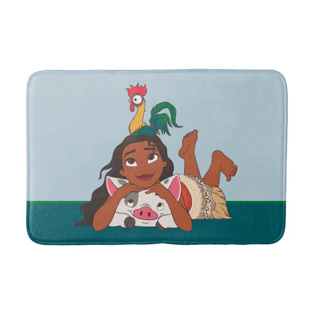 Disney's Moana | Moana & Friends Bath Mat | Zazzle