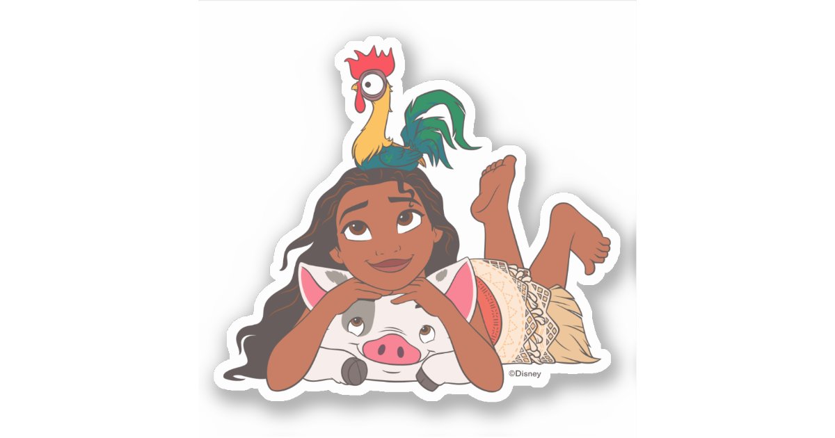 Disney's Moana | Moana & Friends Sticker | Zazzle