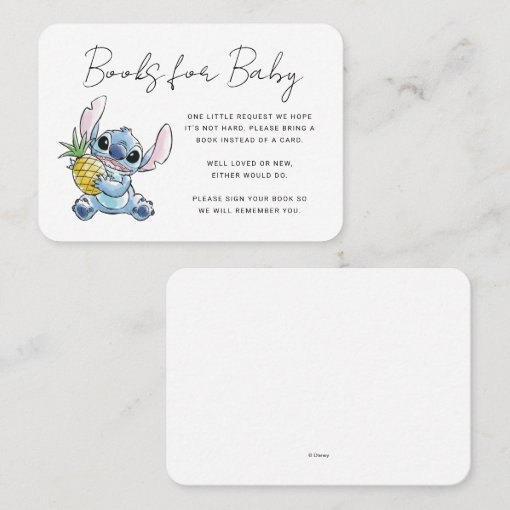 Disney's Stitch | Books for Baby Insert Card | Zazzle