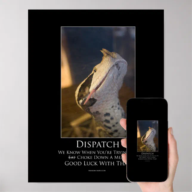Dispatch Motivational Poster | Zazzle