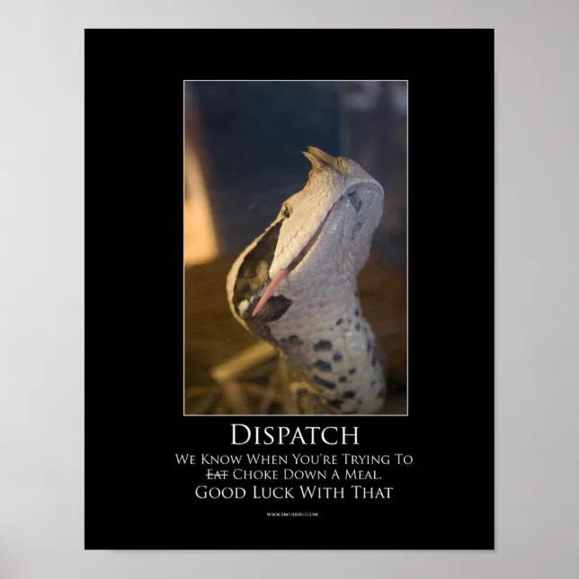 Dispatch Motivational Poster | Zazzle