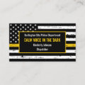 Dispatcher Fire Police Thin Yellow Line Business Card | Zazzle