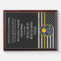 Dispatcher Of The Year Custom Logo Thin Gold Line Award Plaque | Zazzle
