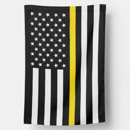 Dispatcher Thin Yellow Line American Stars Stripes House Flag | Zazzle