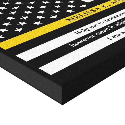 Dispatcher's Prayer Personalized Thin Gold Line Canvas Print | Zazzle