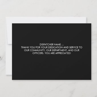 Dispatchers Prayer Personalized Thin Gold Line Thank You Card | Zazzle