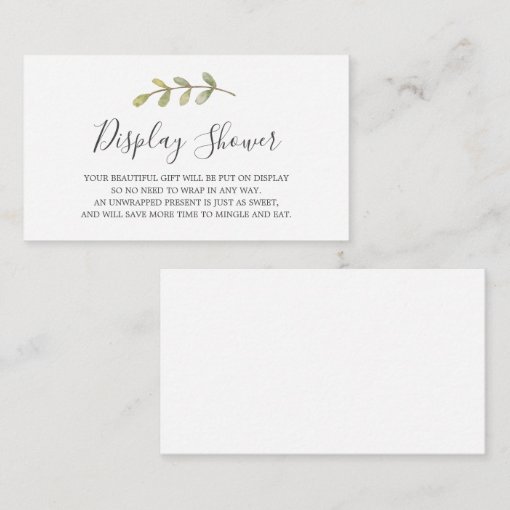 Display Baby Shower insert card | Zazzle