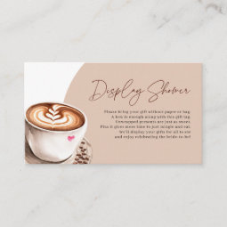 Display Shower Coffee Love Brewing Bridal Shower Enclosure Card | Zazzle