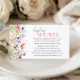 Display Shower Colorful Wildflower Baby Shower Enclosure Card | Zazzle