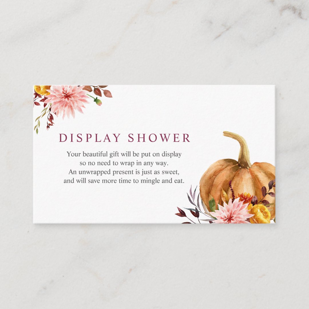 Display Shower insert card | Zazzle