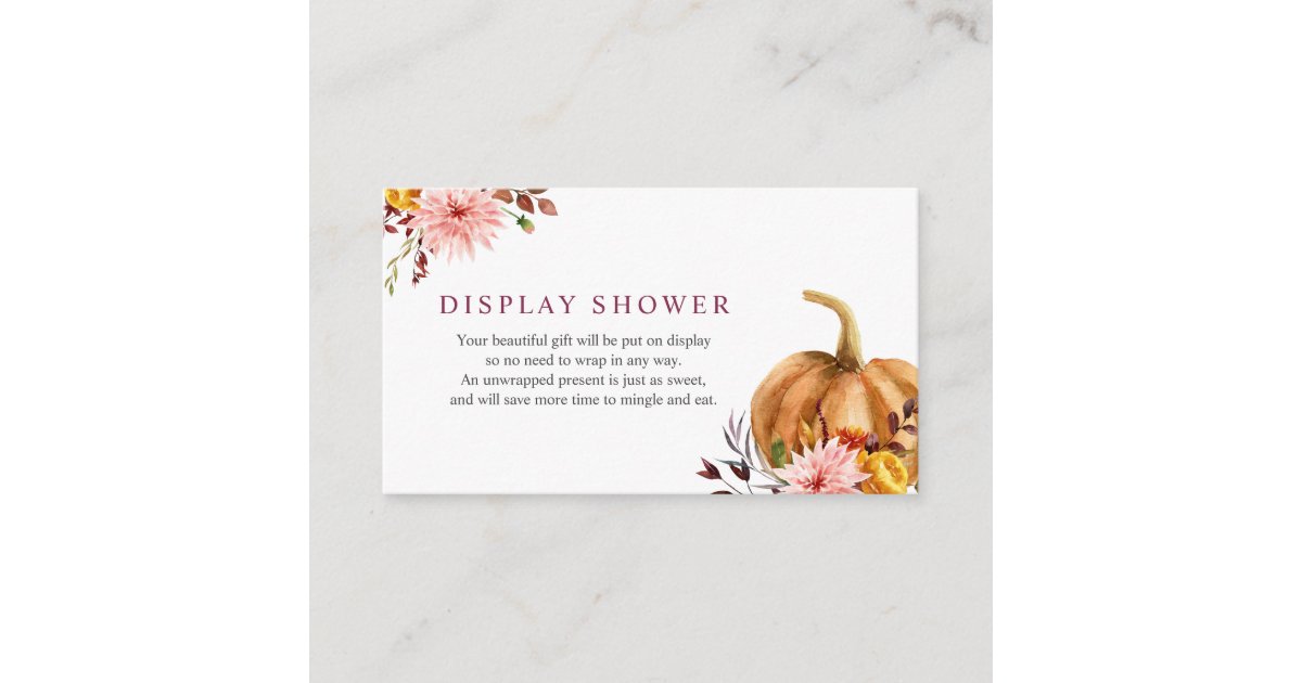 Display Shower insert card | Zazzle