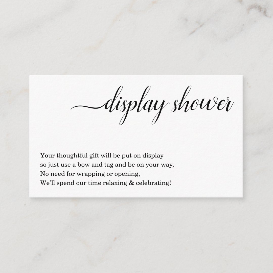 Display Shower Insert for Invitation | Zazzle