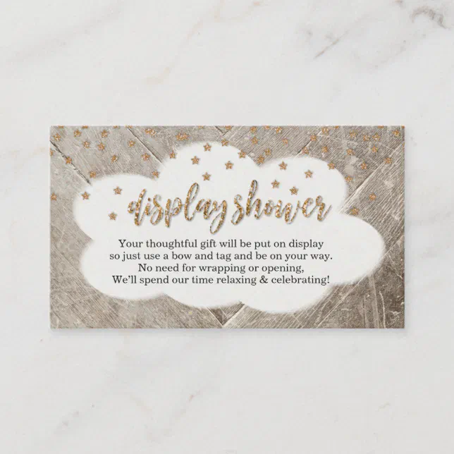 Display Shower Insert for Invitation - Rustic | Zazzle