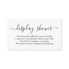 Display Shower Insert for Invitation - Simple | Zazzle