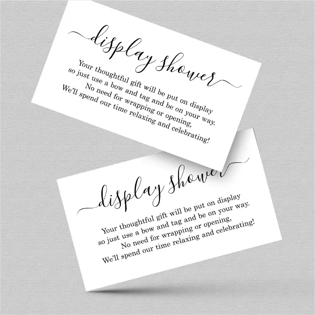 Display Shower Insert for Invitation - Simple | Zazzle