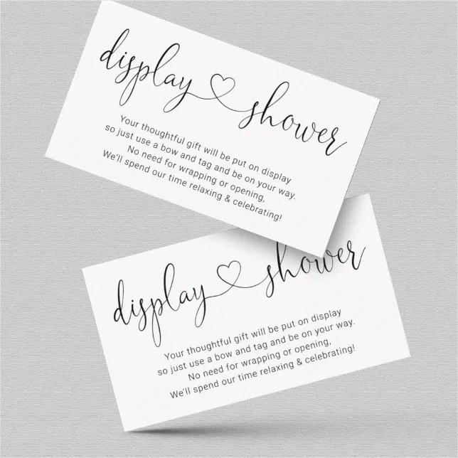 Display Shower Insert for Invitation - Simple | Zazzle
