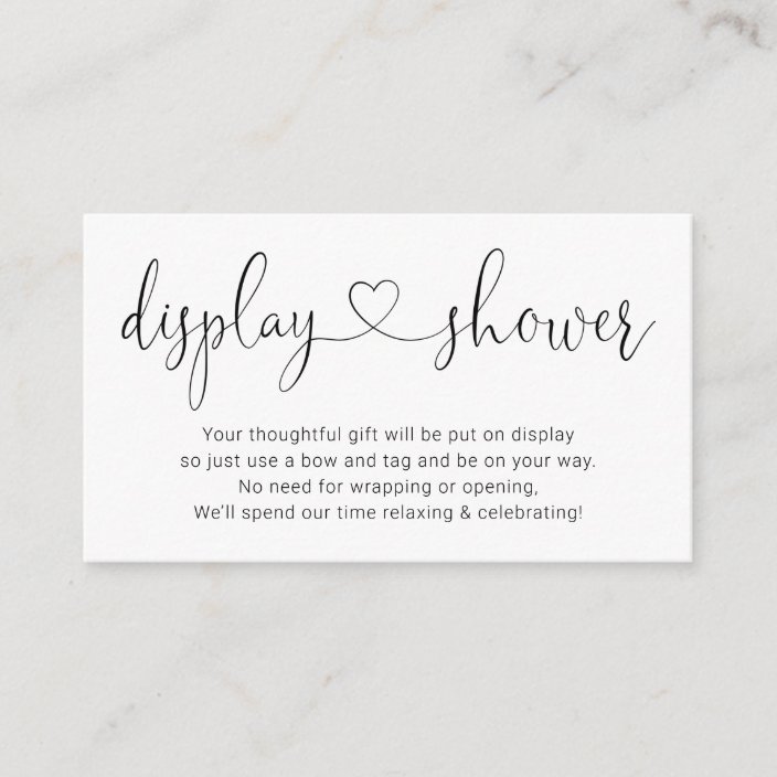 Display Shower Insert for Invitation - Simple | Zazzle.com