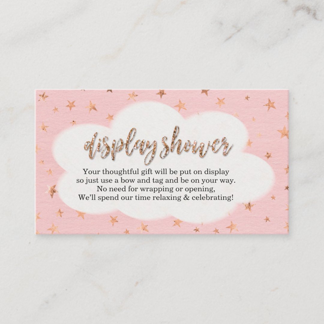 Display Shower Insert Girl Baby Shower Invitation | Zazzle