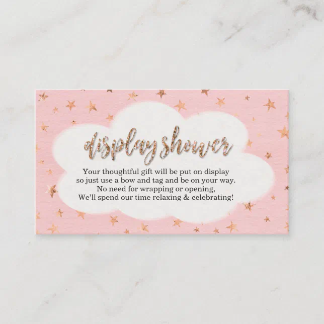 Display Shower Insert Girl Baby Shower Invitation | Zazzle