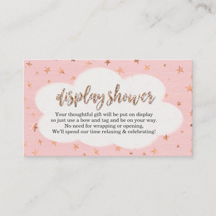 Display Shower Insert Girl Baby Shower Invitation | Zazzle